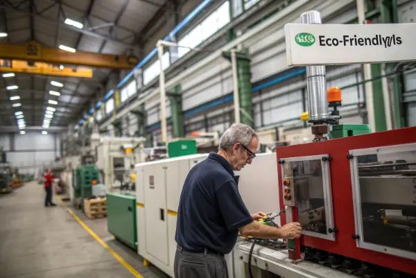 How does an injection molding machine produce products?